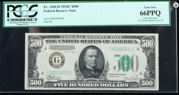 Specimen bill | Coin Talk